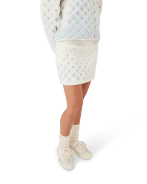Casablanca Embroidered Monogram Fleece Mini Skirt - Multicolor