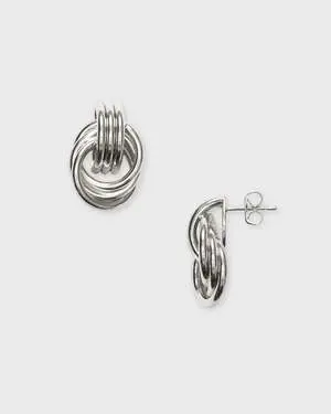 Anni Lu Triplet Earrings - Silver