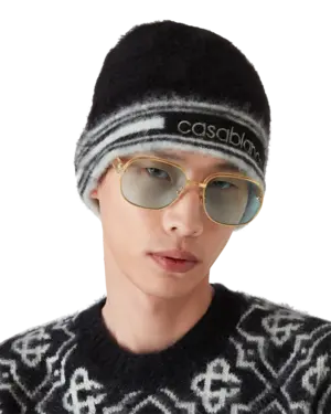 Casablanca Stripe Mohair Beanie