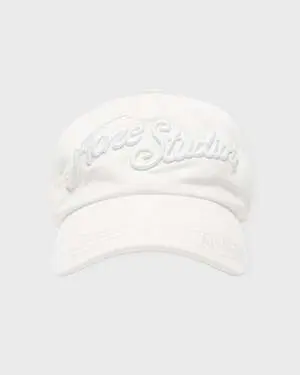 Acne Studios Logo Baseball Cap - White
