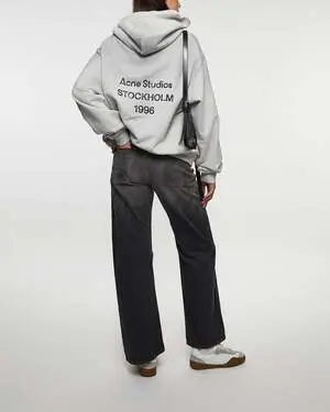 Acne Studios Logo Hoodie - Light Grey
