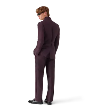 Casablanca Tailored Wool-silk Trousers With Viscose Side Stripe