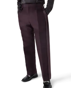 Casablanca Tailored Wool-silk Trousers With Viscose Side Stripe
