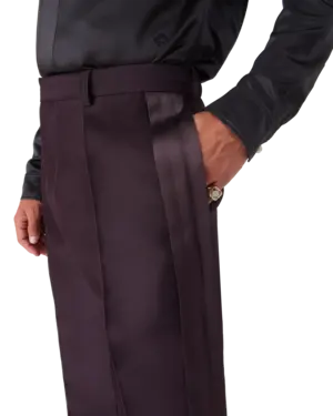 Casablanca Tailored Wool-silk Trousers With Viscose Side Stripe