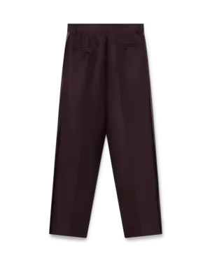 Casablanca Tailored Wool-silk Trousers With Viscose Side Stripe