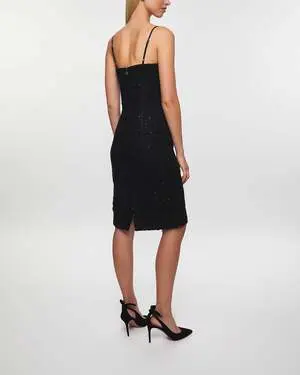 ROTATE BY BIRGER CHRISTENSEN Boucle Midi Dress