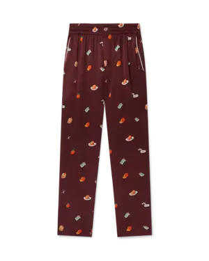 Casablanca Vices Silk Satin Pyjama Trousers - Multicolor