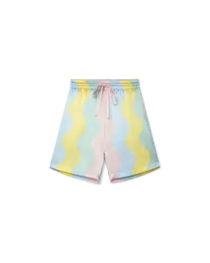Casablanca Silk Wave Shorts - Multicolor