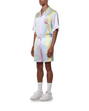 Casablanca Silk Wave Shorts - Multicolor