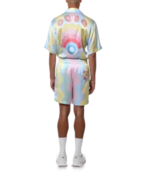 Casablanca Silk Wave Shorts - Multicolor