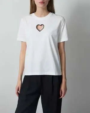 CLOEYS Heart T-shirt - White