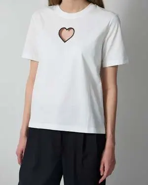 CLOEYS Heart T-shirt - White