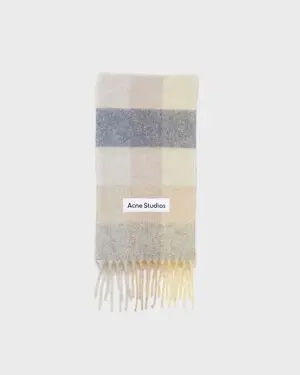 Acne Studios Scarf Checked Mohair Vanilla