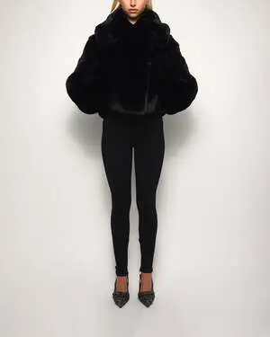 Acne Studios Faux Fur Collar Jacket