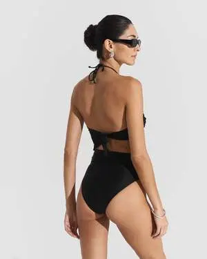 SEAQUELLE Billow Bikini Top - Black