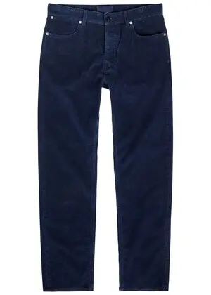 Stone Island Straight-leg Corduroy Trousers - Indigo