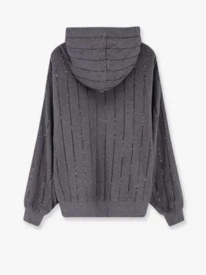 Brunello Cucinelli Cotton Sweatshirt With Sequin Embroidery