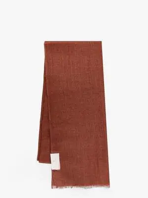 Brunello Cucinelli Cashmere And Silk Blend Scarf - Brown