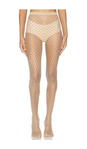 Wolford Multicolored Dot Tights - Black