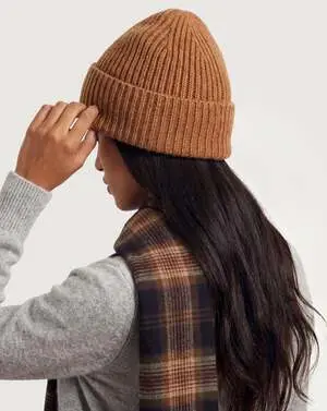 Veronica Beard Wool-cashmere Beanie - Dark Acorn