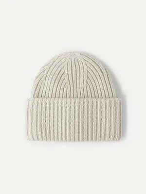 Veronica Beard Wool-cashmere Beanie - Oatmeal Melange