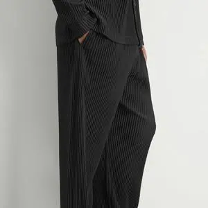 Issey Miyake Pleated Wide Leg Trousers
