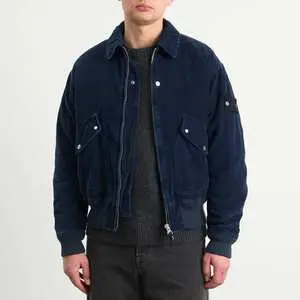 Stone Island Indigo Micro Corduroy Work Jacket - Blue Rinsed