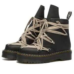 Rick Owens X Dr. Martens 1460 Quad Sole Megalace Boots
