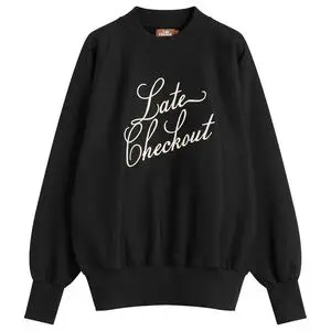 LATE CHECKOUT Script Crewneck Sweatshirt