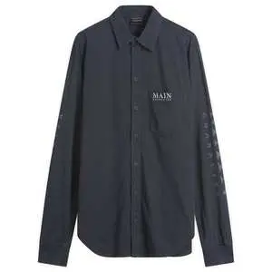 Balenciaga Main Character' Print Long Sleeve Shirt - Faded Black