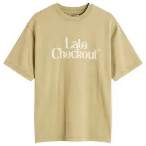 LATE CHECKOUT Logo Vintage Ringer T-shirt - Green