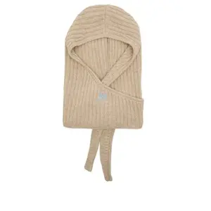 GANNI Core Future Wool Knit Balaclava - Sand