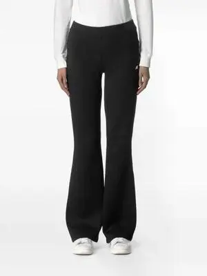 K-WAY Logo-patch Flared Trousers - Black