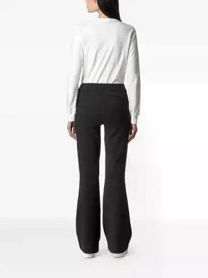 K-WAY Logo-patch Flared Trousers - Black