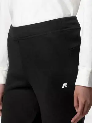 K-WAY Logo-patch Flared Trousers - Black