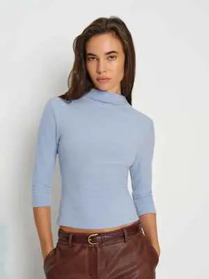 REFORMATION Camille Knit Top - Ice Water