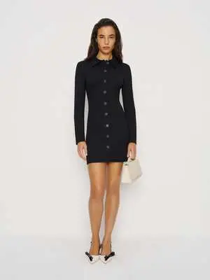 REFORMATION Myra Knit Mini Dress - Black