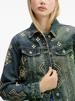Desigual Embroidered Denim Jacket