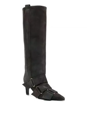 LELLA BALDI Buckled Knee-high Boots