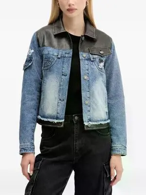 Desigual Paneled Frayed Jacket
