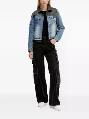 Desigual Paneled Frayed Jacket