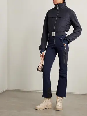 Cordova Eiger Belted Wool-blend And Twill Ski Suit - Blue