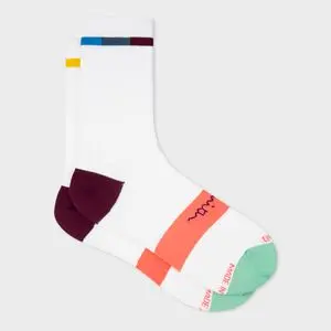 Paul Smith Artist Stripe Cycling Socks - White