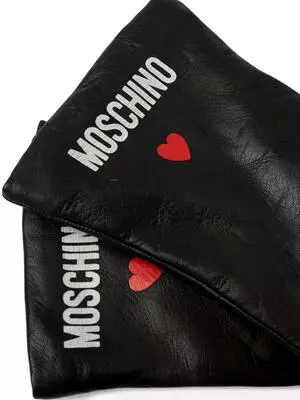 Moschino Heart-motif Logo Gloves