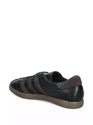 Adidas Tobacco Three-stripe Lace-up Sneakers - Black