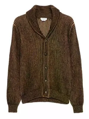 Jacob Cohen Striped Shawl-collar Cardigan - Brown