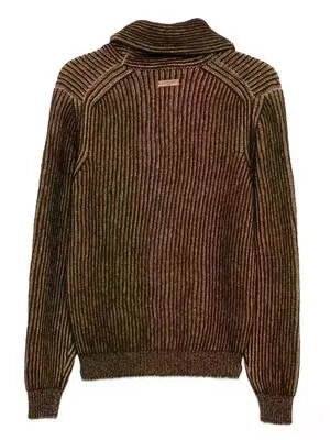 Jacob Cohen Striped Shawl-collar Cardigan - Brown
