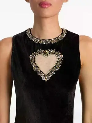 Alice + Olivia Ella Embellished-heart Mini Dress