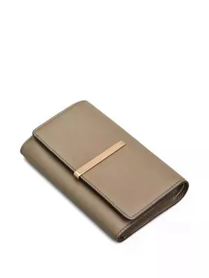 TOD'S Metallic-bar Tri-fold Wallet - Brown