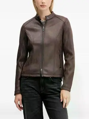 Desigual Zip-fastening Jacket - Brown